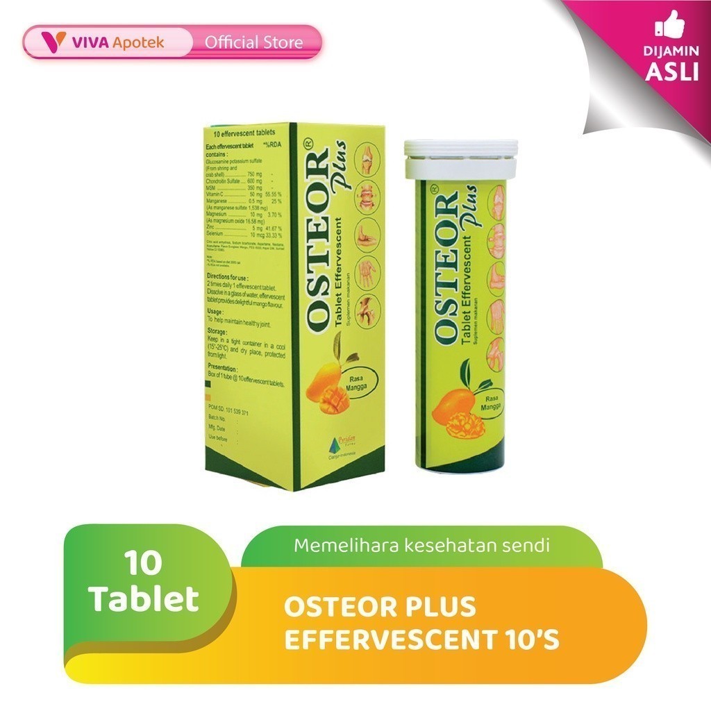 Jual Osteor Plus Effercesvent Suplemen Tulang & Sendi (10 Tablet Eff ...