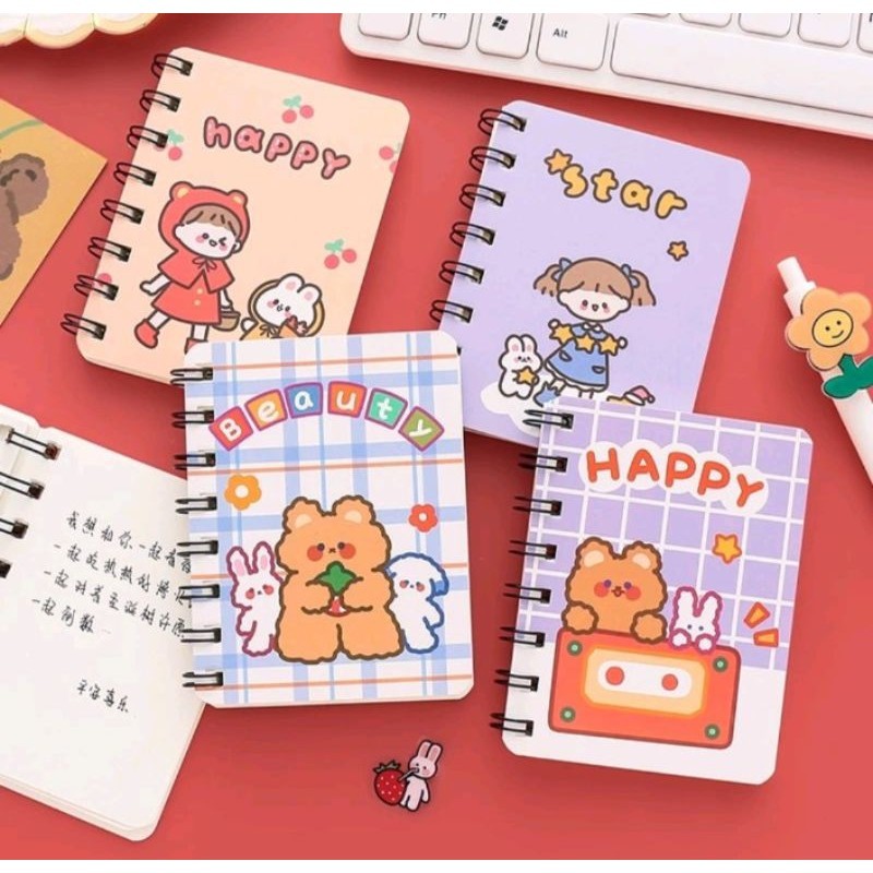 Jual Notebook Mini Karakter Lucu A7 Buku Kecil Karakter Lucu Ring 8 Shopee Indonesia