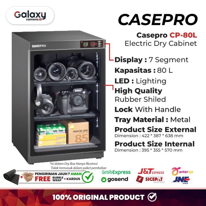 Jual Casepro Cp-80L Digital Electric Dry Cabinet Dry Box Cp80L Original ...