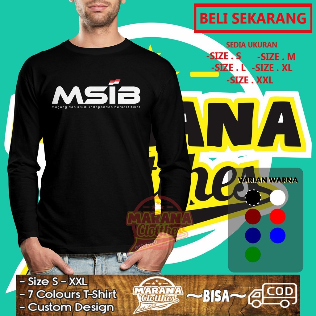 Jual Kaos MSIB Magang dan Studi Independen Bersertifikat Logo Lengan ...