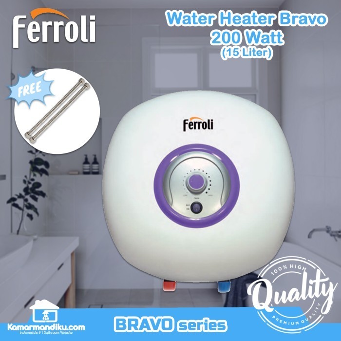 Jual Ferroli Water Heater Listrik Bravo Kap 15 Ltr Asli Italy Promo Member | Shopee Indonesia
