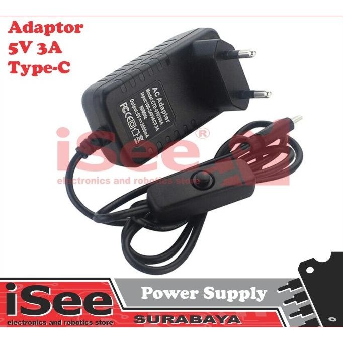 Jual Adaptor Power Supply 5V 3A Tipe-C For Raspberry Pi 4B | Shopee ...