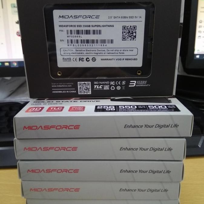 Jual Ssd Midasforce Super Lightning [256Gb] Sata 3 2.5 Inch | Shopee ...