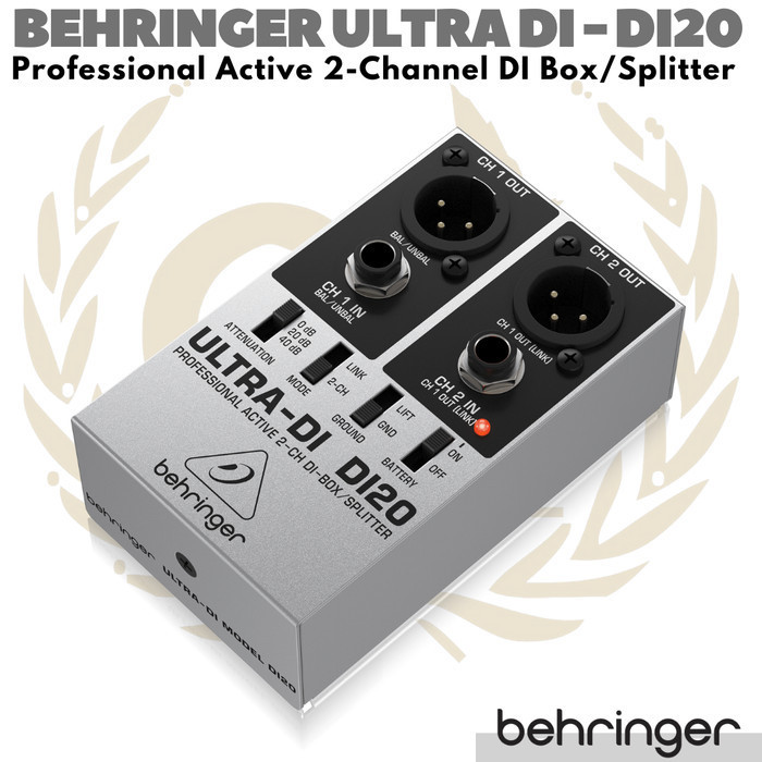 Jual Behringer Ultra Di - Di20 Active 2 Channel Di Box / Splitter ...