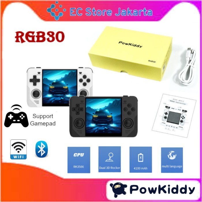 Jual Powkiddy Rgb30 Handheld Portable Game Console Retro Video Game Classic | Shopee Indonesia