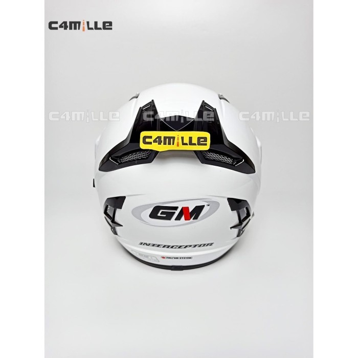 Jual Helm Gm Interceptor Double Visor White | Shopee Indonesia