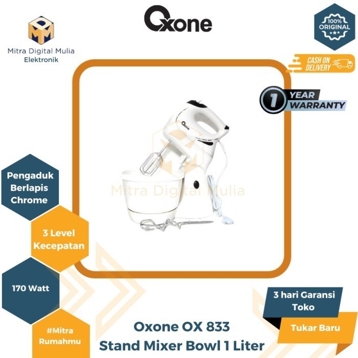 Jual [Cod] Oxone - Ox 833 Mixer Bowl With Turbo Power | Shopee Indonesia