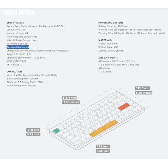 Jual Nuphy Air75 / Air-75 V2 Gen2 Wireless Low Profile Mechanical ...