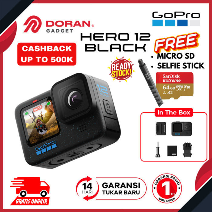 Jual Gopro Hero 12 Black - Action Cam - Action Camera - Garansi Tam 1 Th | Shopee Indonesia