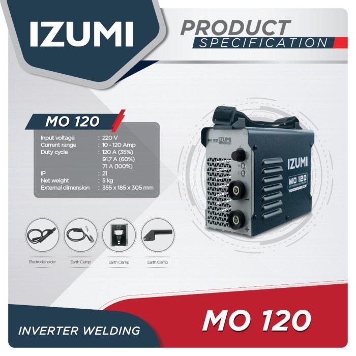 Jual Mesin Las Listrik 450 Watt Izumi Mo 120 Inverter Welding 900 Watt | Shopee Indonesia