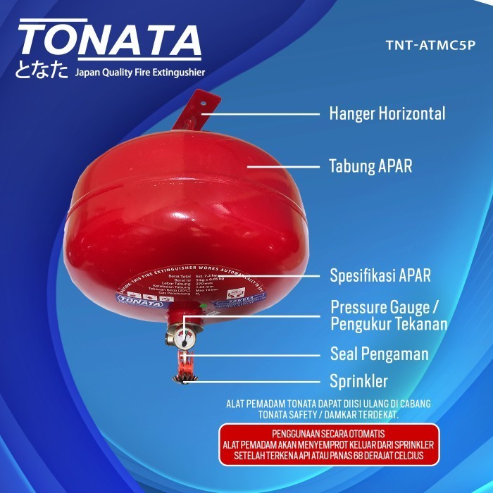 Jual Automatic Thermatic Pemadam Api Otomatis / Abc Powder 5 Kg Tonata ...