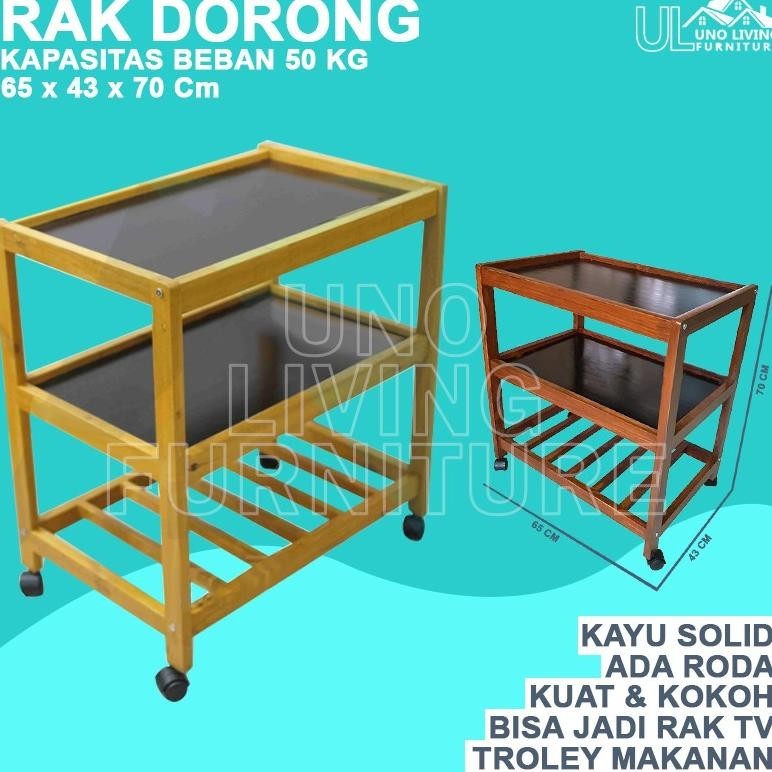 Jual MEJA RAK DORONG TV DISPENSER 3 SUSUN DENGAN RODA MINIMALIS RAK ...