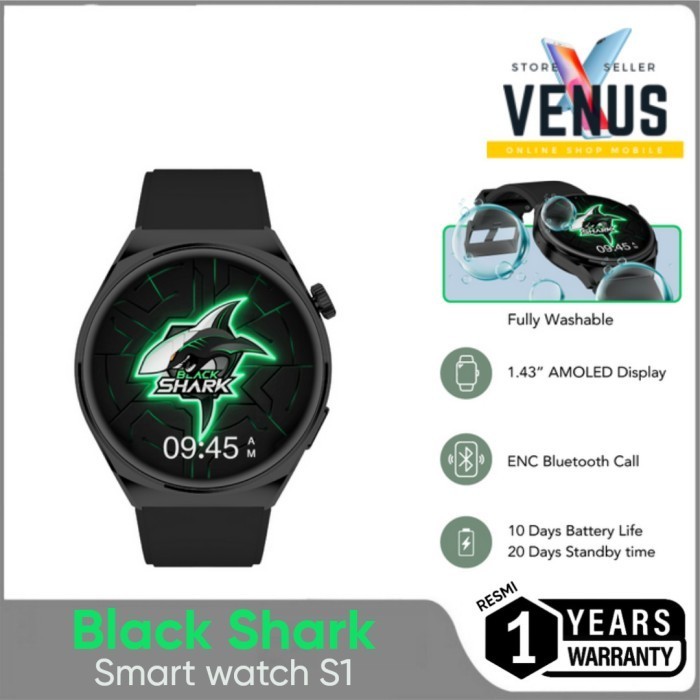 Jual Black Shark Smartwatch S1 1.43" Amoled Stuning Display Bluetooth ...
