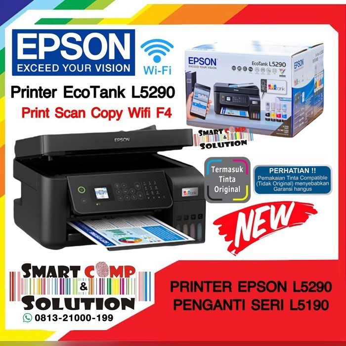 Jual Printer Epson EcoTank L5290 Wifi F4 Print Scan Copy with ADF ...