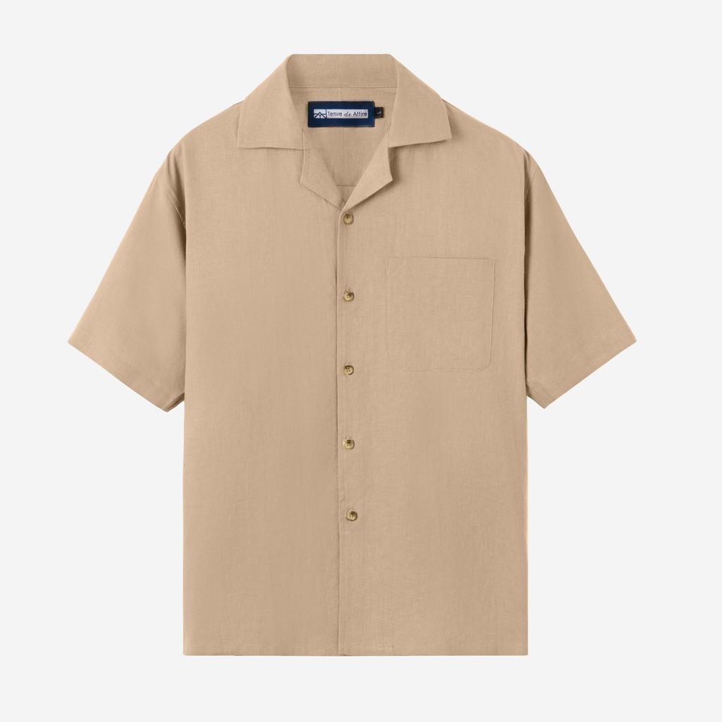 Jual Kemeja Linen - Day to Day Linen - Light Sand | Shopee Indonesia