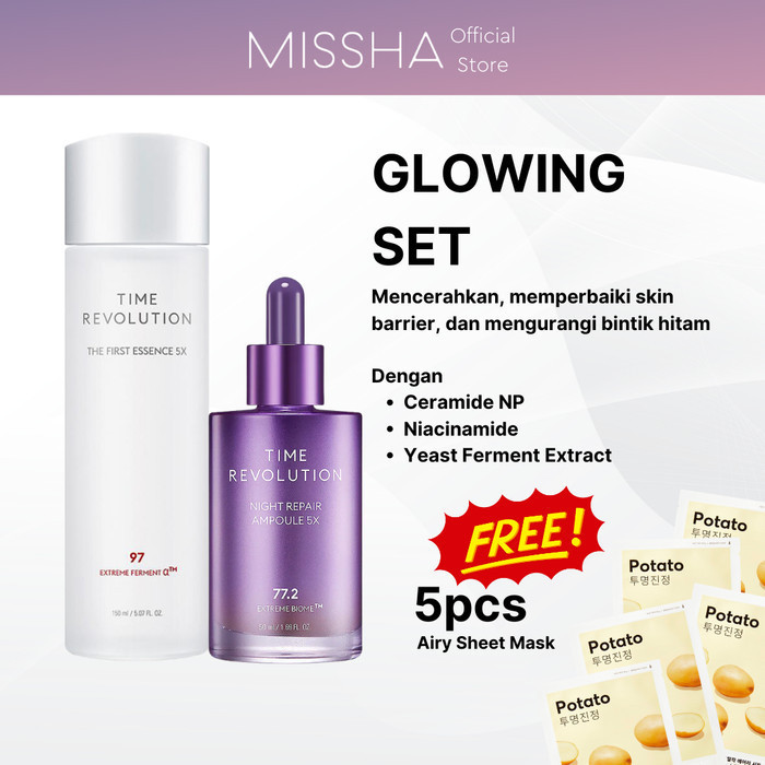 Jual Missha Bundling The First Essence 5X 150Ml + Night Repair Ampoule ...