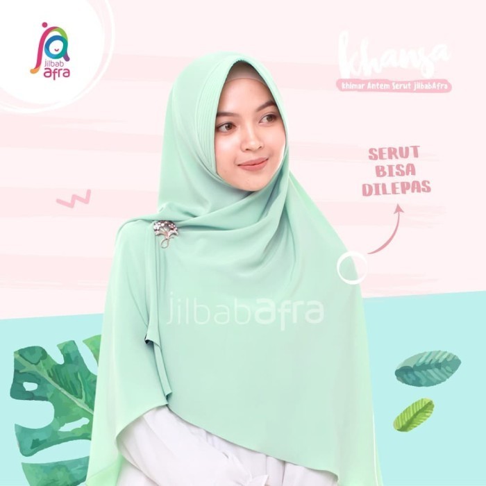Jual Jilbab Afra Asli Arfa Khansa Khimar Serut Hijab Instant Green Tea ...