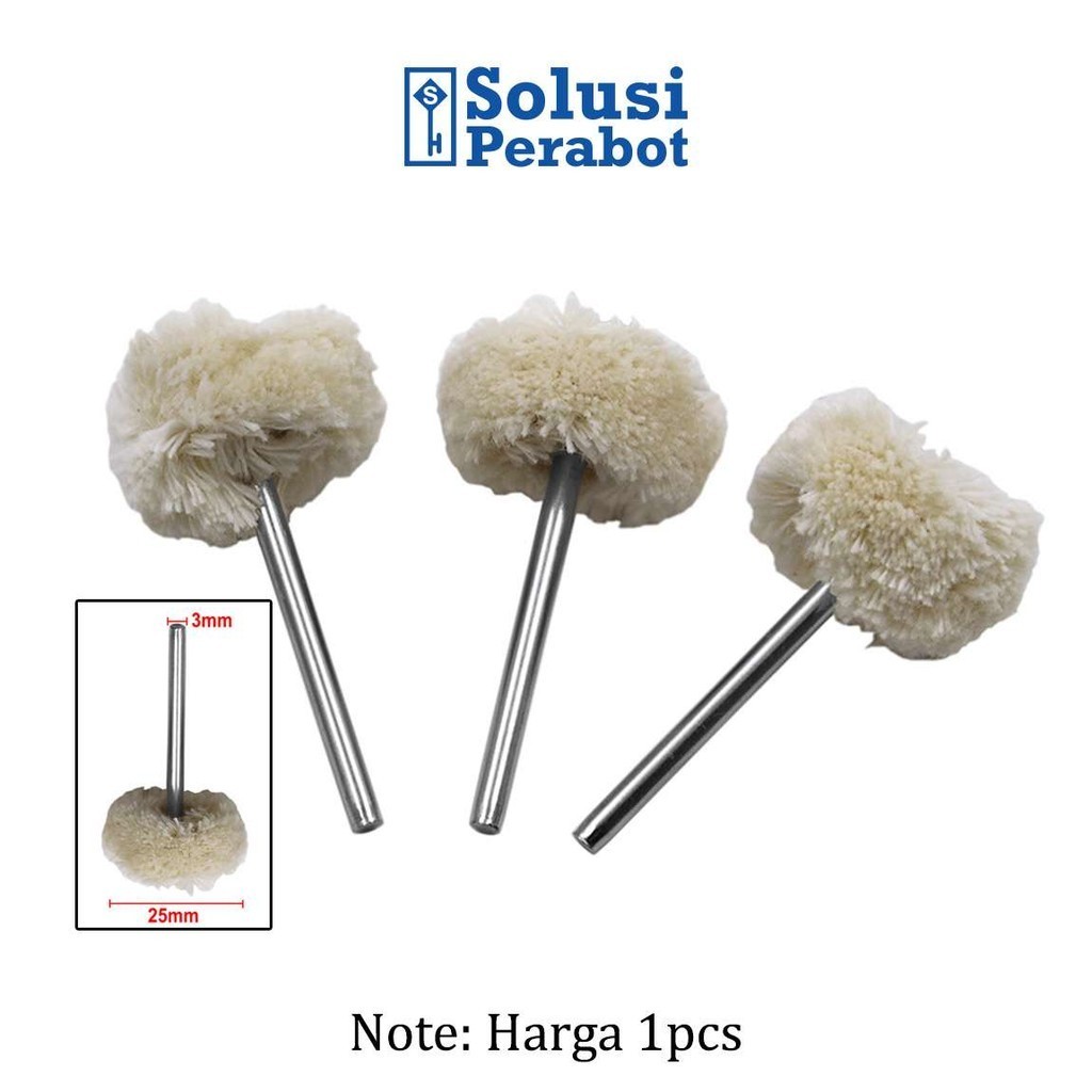 Jual Wool Bur Polishing 3mm SP / Dental Wheel Low Speed / Bor Wol Poles ...