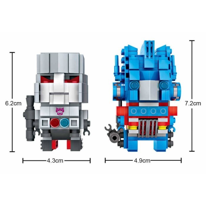 Jual Exclusive Loz Mini Brick Headz 2 In 1 Optimus Prime & Megatron ...