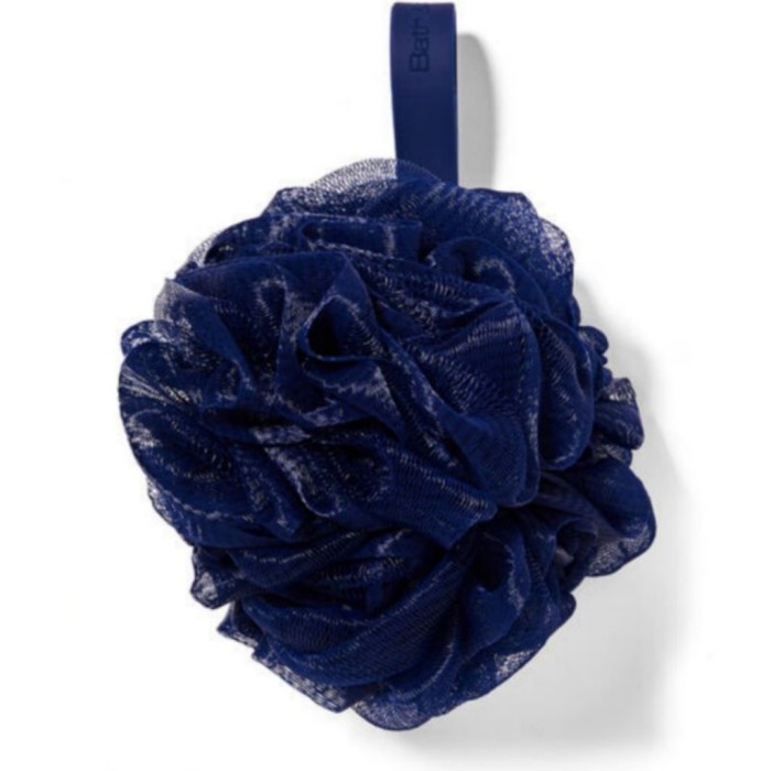 Jual Bath & Body Works Bbw Navy Blue Shower Puff Sponge Bath Flower ...