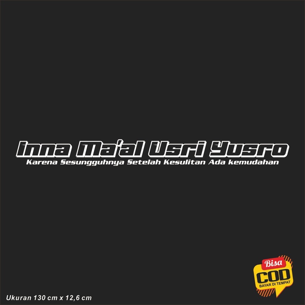 Jual sticker truck innamaal usri yusro, stiker kaca inamaal usri yusro ...