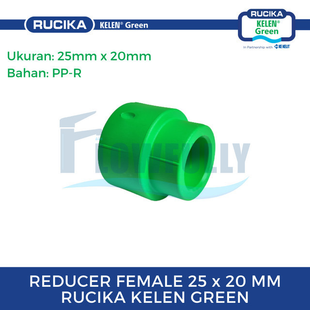 Jual REDUCER FEMALE 25 x 20 MM PPR RUCIKA GREEN WAVIN TIGRIS VLOK SOCK ...