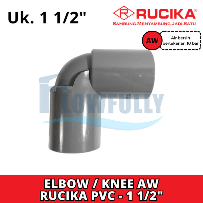 Jual ELBOW AW 1 1/2 inch RUCIKA KNEE KNIE TS 1 1/2" TEBAL 90° PVC | Shopee Indonesia