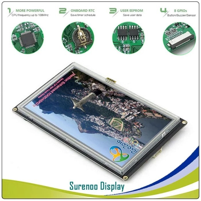 Jual Nextion Enhanced NX8048K070 - 7.0'' HMI LCD Touchscreen Serial ...
