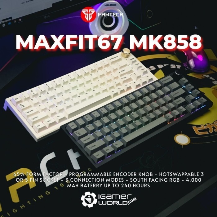Jual Best Seller Fantech Maxfit67 Mk858 Wireless Hotswap 65 Mechanical ...