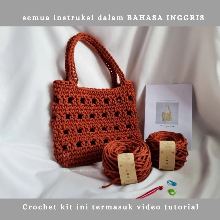 Jual Paket Merajut Pemula 2 Crochet Kit Diy Kit Crochet Bag Tas Rajut ...