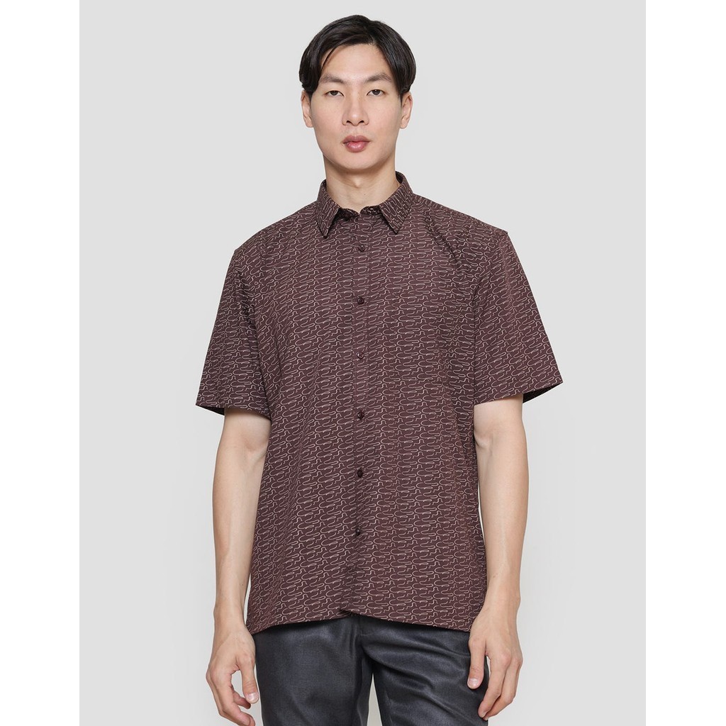 Jual Stanley Adams Print Abstrak Regular Fit Kemeja Pria 120629286 ...
