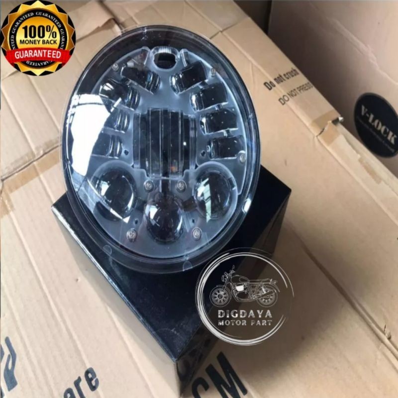 Jual lampu daymaker 16 led 5.7 inc dus hitam layar abu | Shopee Indonesia