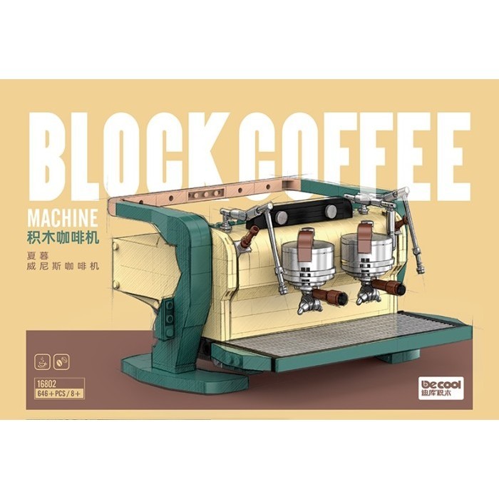 Jual Miniatur Diy Block Coffee Machine Series Decool 16802 - Venetian Coffee Machine | Shopee ...