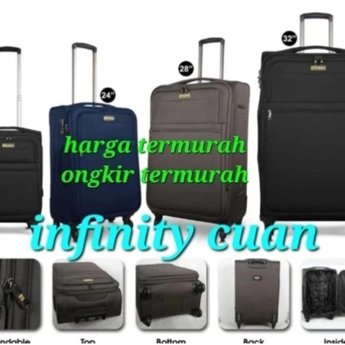 Jual Koper President Kain 20 Inch Kunci Tsa Double Zipper Roda Ganda 8 ...