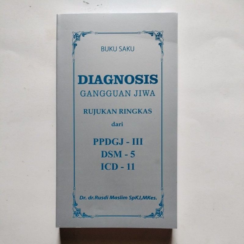 Jual Buku Saku Diagnosis Gangguan Jiwa - PPDGJ | Shopee Indonesia