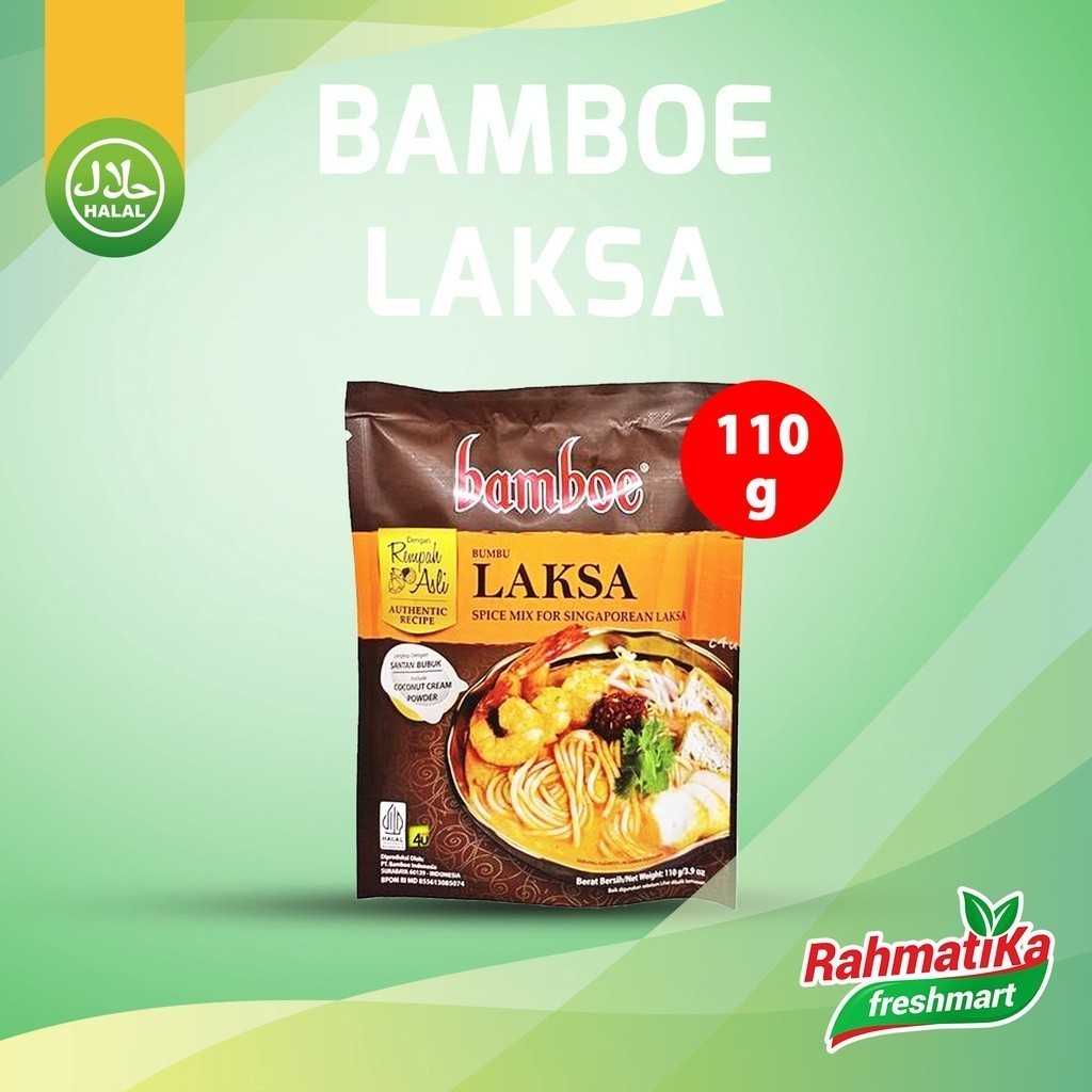 Jual Bamboe Spice Mix Singaporean Laksa / Bumbu Laksa 110 gr | Shopee ...