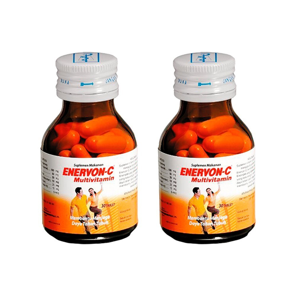 Jual Enervon-C Vitamin C dan B Complex Isi 60 Tablet (2 Botol x 30 ...