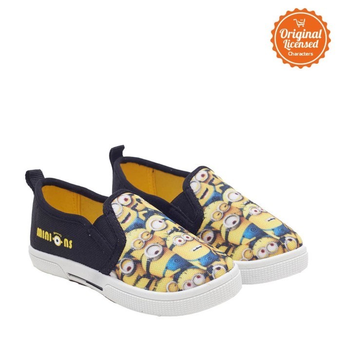 Jual Character Land - Despicable Me Minion Canvas Kids Shoes Black ...