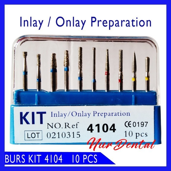 Jual DENTAL BUR INLAY ONLAY PREPARATION KIT 4104 | Shopee Indonesia