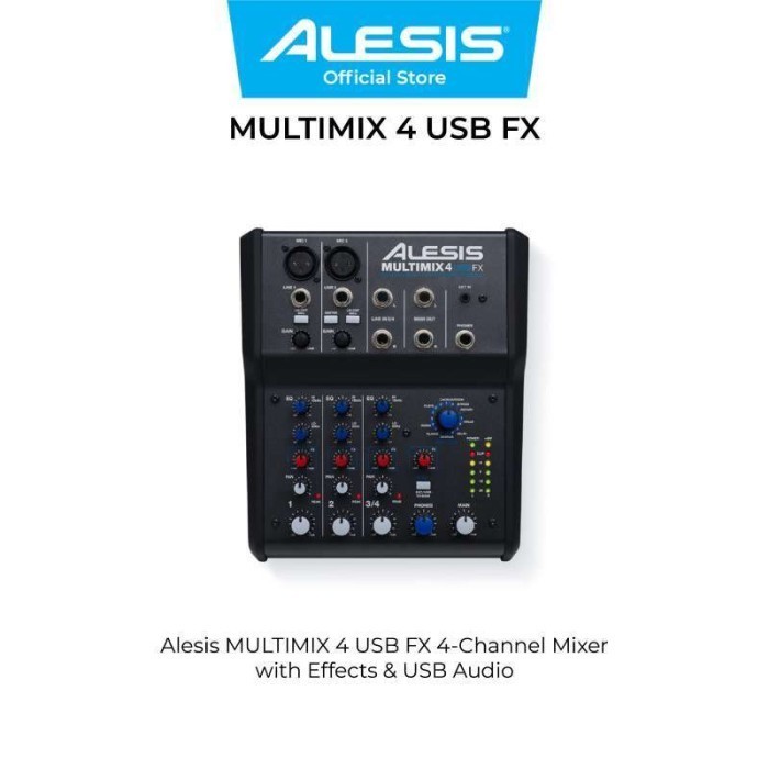 Jual Alesis MULTIMIX 4 USB FX – 4 Channel Mixer with Effects & USB ...