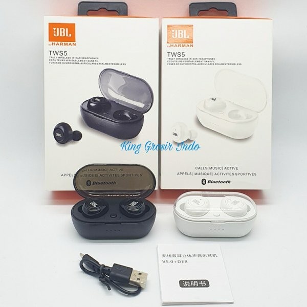Jual Headset Bluetooth Jbl Tws 5 Wireless Earphone Jbl Tws 5 | Shopee ...