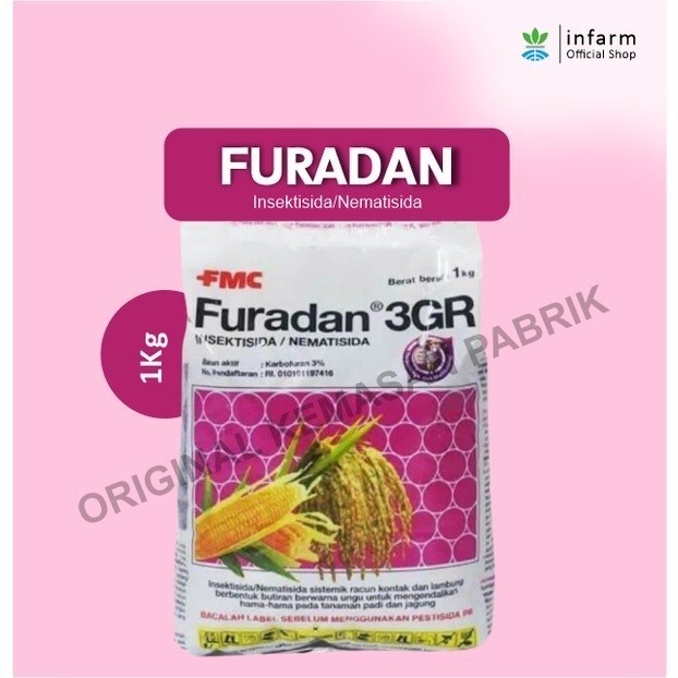 Jual Furadan 3GR Ukuran 1 KG Insektisida Nematisida Pengendali Hama ...