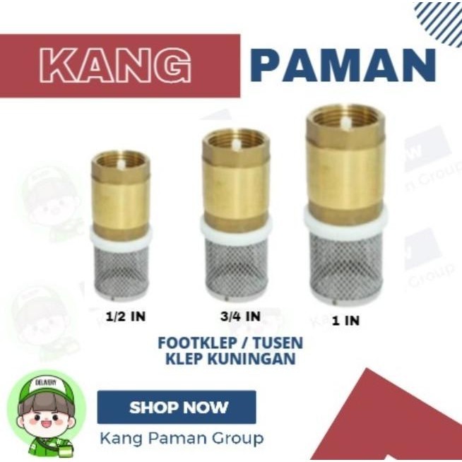 Jual Foot Klep Kuningan Saringan Pompa Air Sumur Tusen Pipa Valve 1 ...