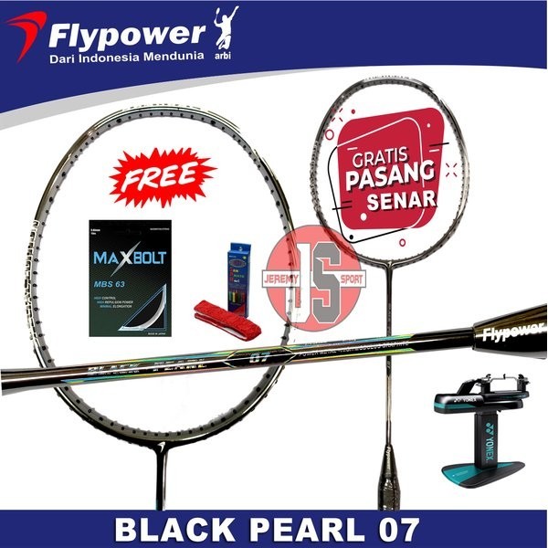 Jual Raket Badminton Bulutangkis Flypower Black Pearl 07 Original | Shopee Indonesia