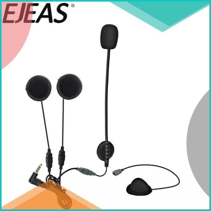 Jual Headset Helm Speaker for Intercom Q7 V4 V6 E6 with 2 Mic 19F3B2024 ...