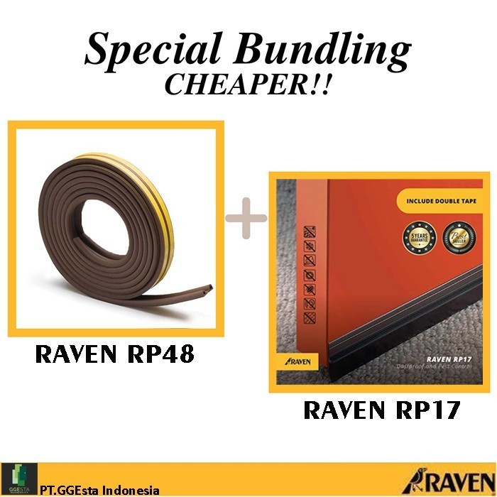 Jual RAVEN DOOR SEAL RP17 + RP48 BROWN PAKET BUNDLING PENUTUP CELAH ...