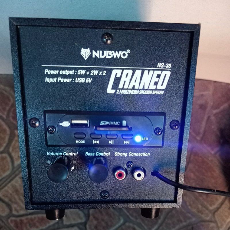 Jual Subwoofer Bluetooth Nubwo NS-38 tanpa kabel minus box pecah ...