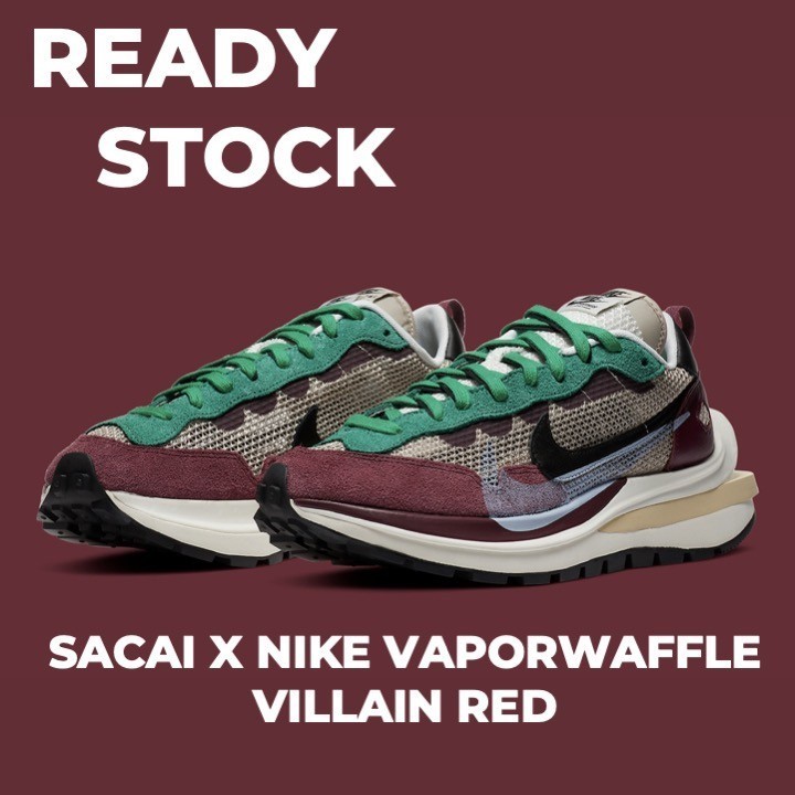 Jual Sacai x Nike Vapor waffle Villain Red | Shopee Indonesia