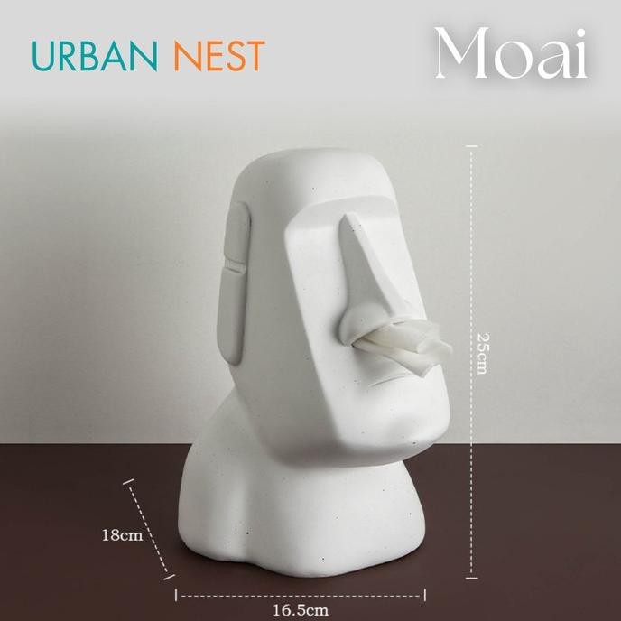 Jual Urban Nest Moai Tissue Box Kotak Tempat Tisu Kepala Batu Emoji Emot E82BJ | Shopee Indonesia