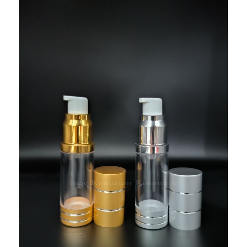 Jual Botol pump 15 ml Airless /Botol serum 15ml pump transparan ...